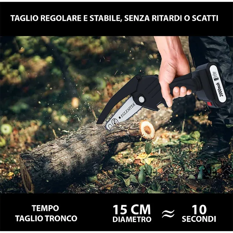 Mini Sega Elettrica - Taglia tronchi con facilità