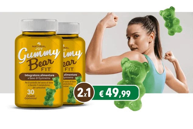 GummyBear Fit - Integratore Alimentare con Rodiola, Griffonia e Gymnema